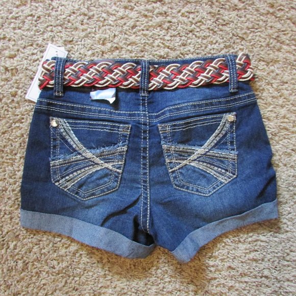 NOBO | Shorts | Nwt Nobo Dark Blue Denim Shorts Belted Whiskered ...